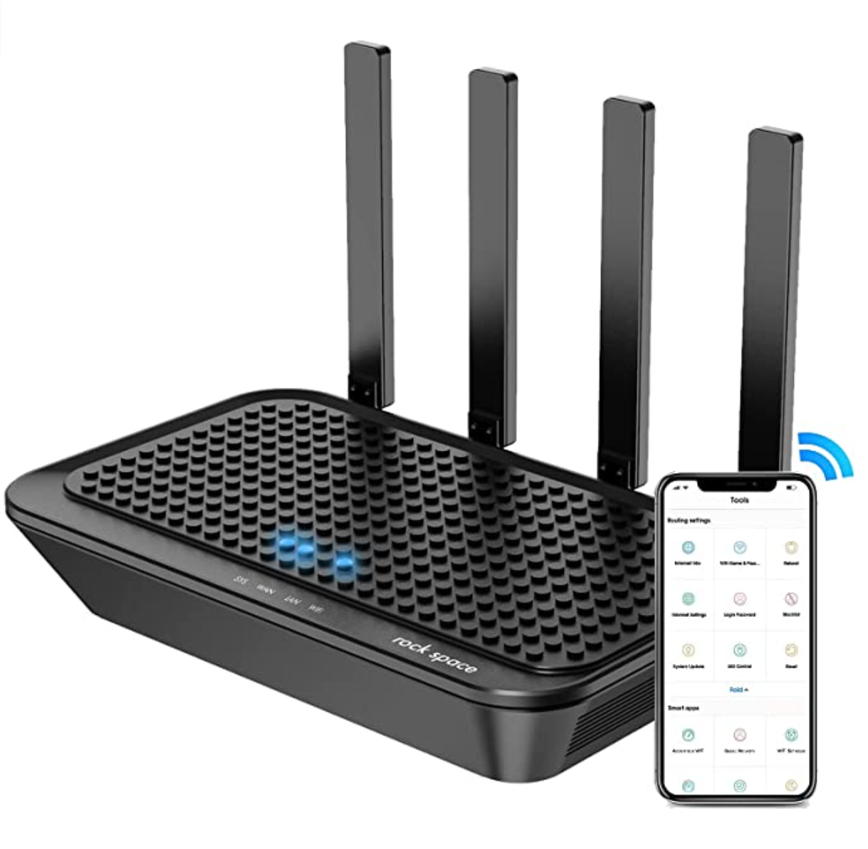 Rock Space AC2100 Router WLAN WiFi dual band con Access Point/WPS/4x ...